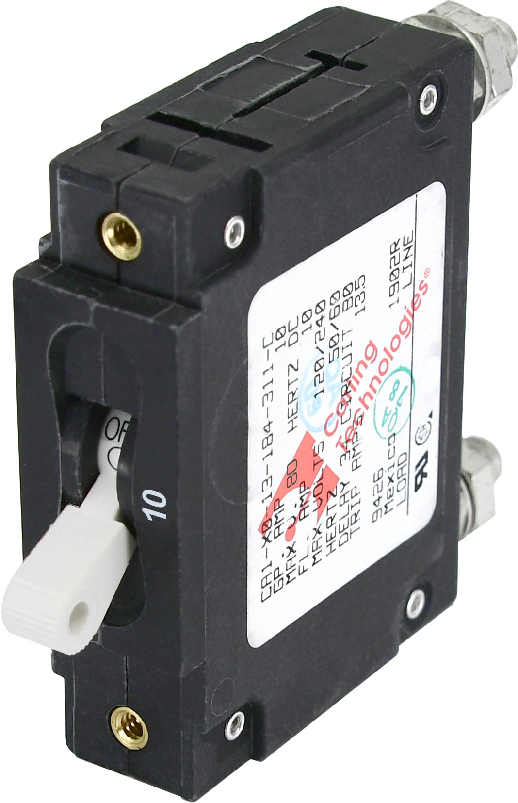 BLUE SEA SYSTEMS C-Series White Toggle Circuit Breaker - Single Pole 10 ...